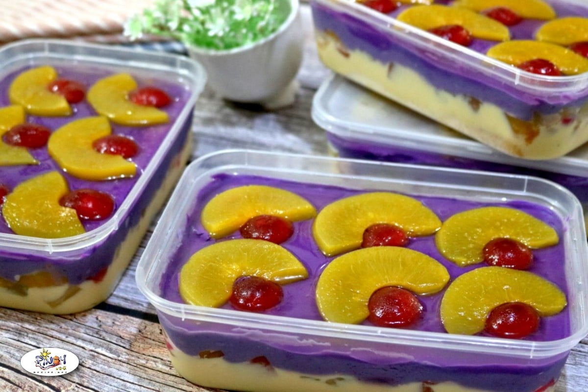 Ube Crema de Fruta Recipe - Pinoy Recipe at iba pa