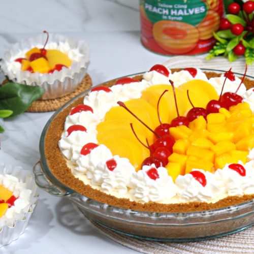 No-Bake Peach Mango Cream Pie Recipe - Pinoy Recipe at iba pa